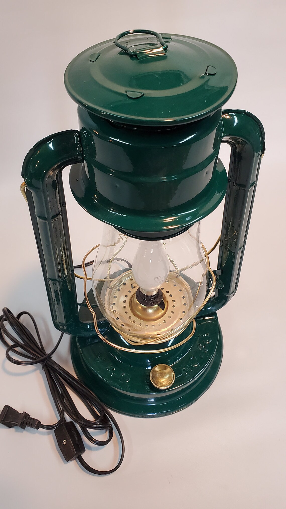 15" Electrified Green Kerosene/oil Lantern for Your Table - Etsy