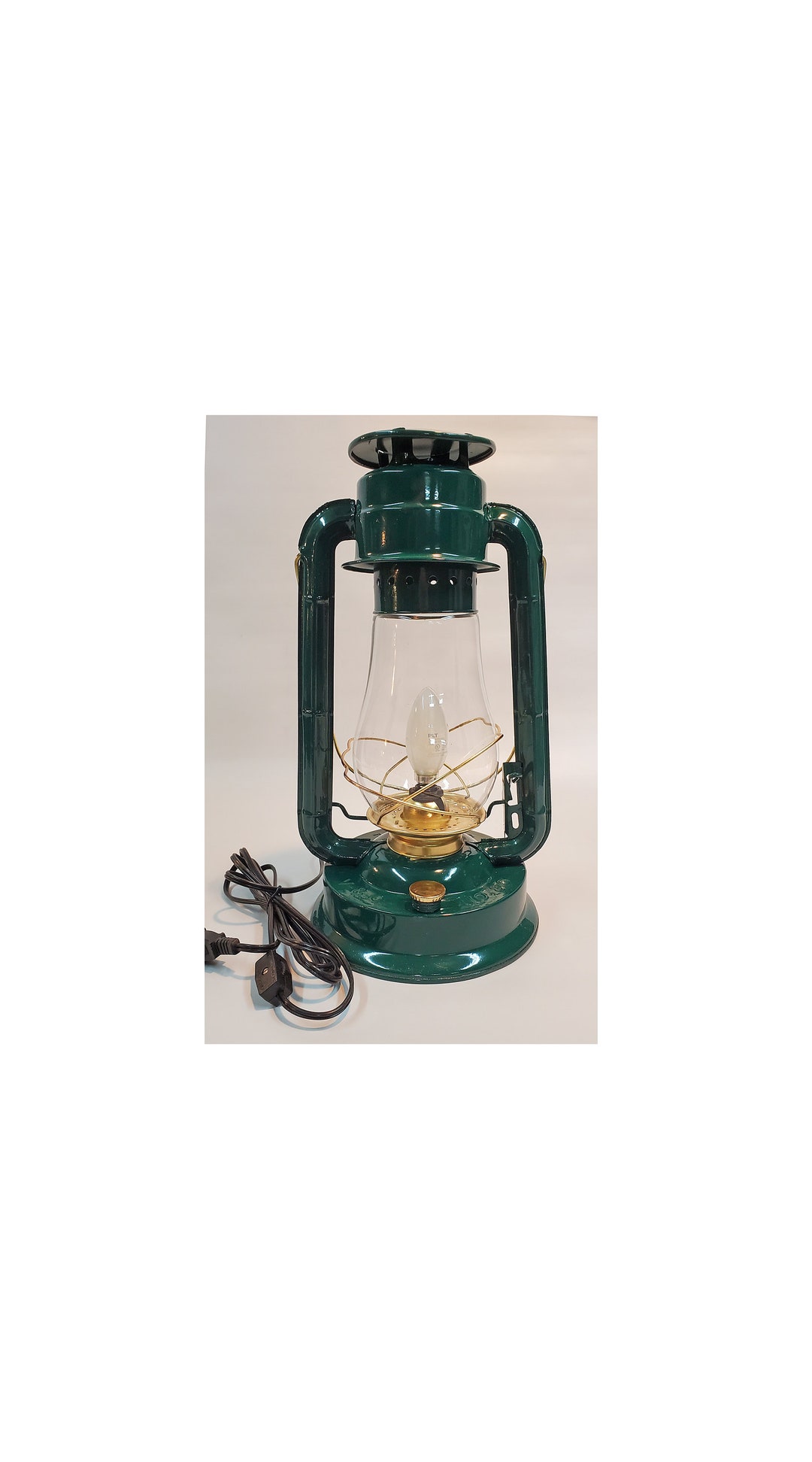 15" Electrified Green Kerosene/oil Lantern for Your Table - Etsy