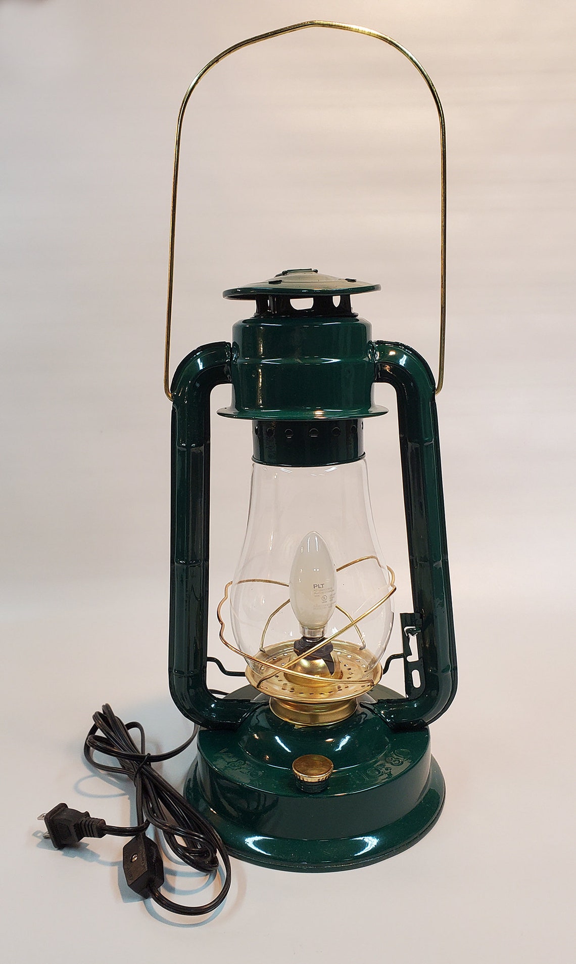 15" Electrified Green Kerosene/oil Lantern for Your Table - Etsy