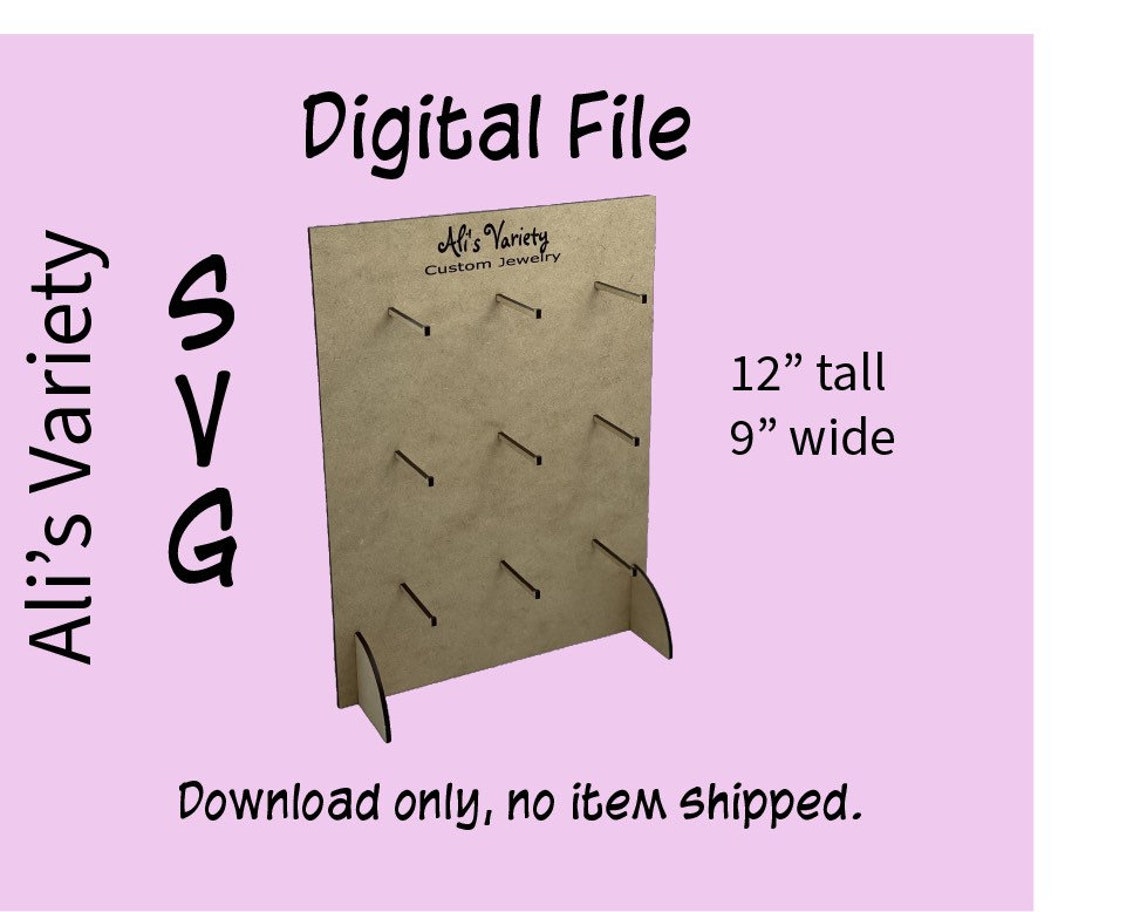 Earring Card Display SVG Digital Download No Product Will | Etsy