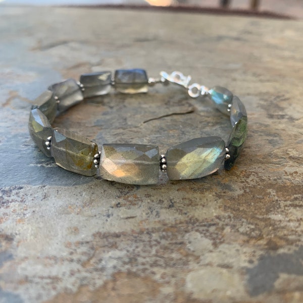 Labradorite Bracelet - Etsy