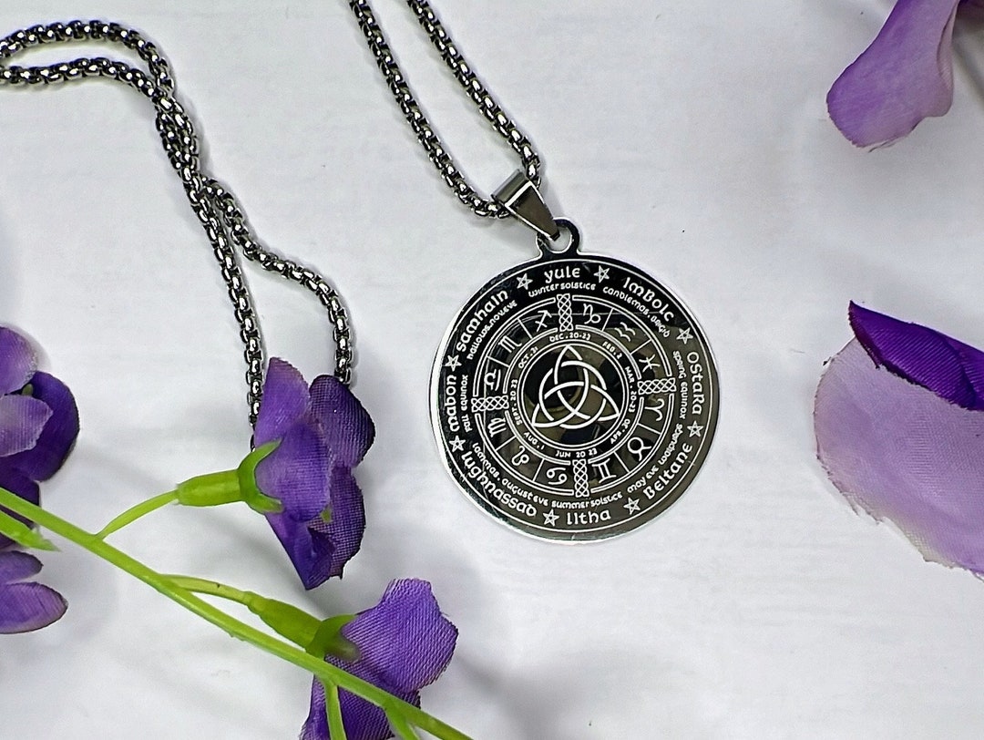 Witchs Wheel of the Year Necklace Wheel of the Year Witch - Etsy