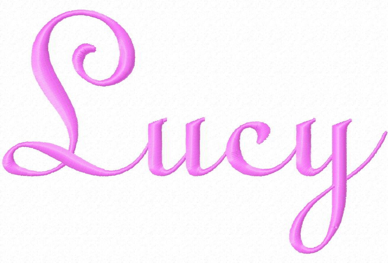 Lucy Machine Embroidery Fonts 1245 | Etsy