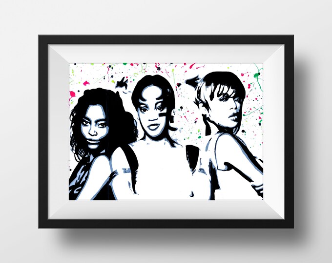 TLC / TLC Poster / TLC Print / Music Poster / Left Eye / T-boz / Chilli ...