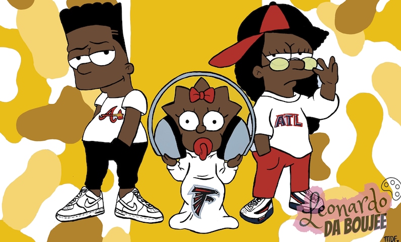 Black Simpsons / Atlanta / Cartoon Art Print / Poster / Home - Etsy