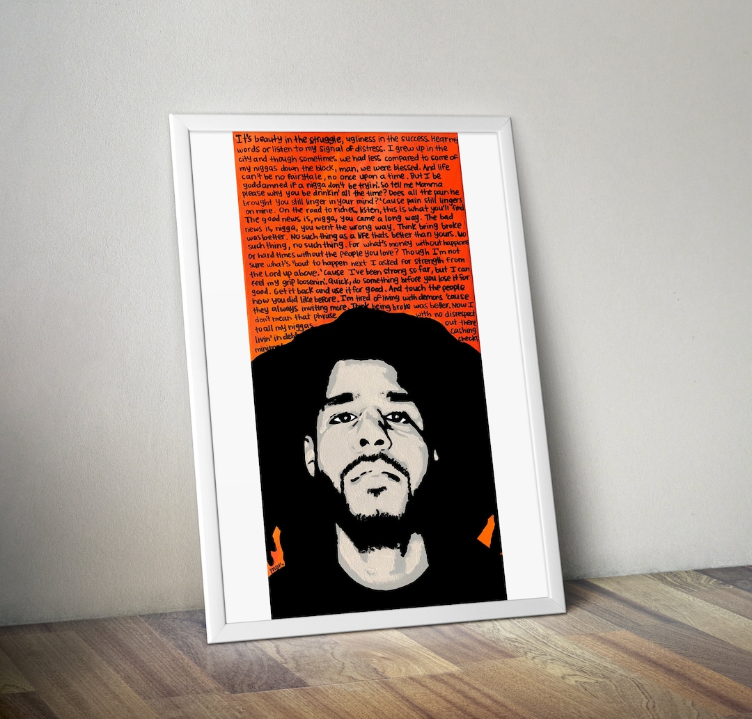 J Cole Love Yourz Poster / J Cole Print / Stencil Art / Hip-hop / Music ...