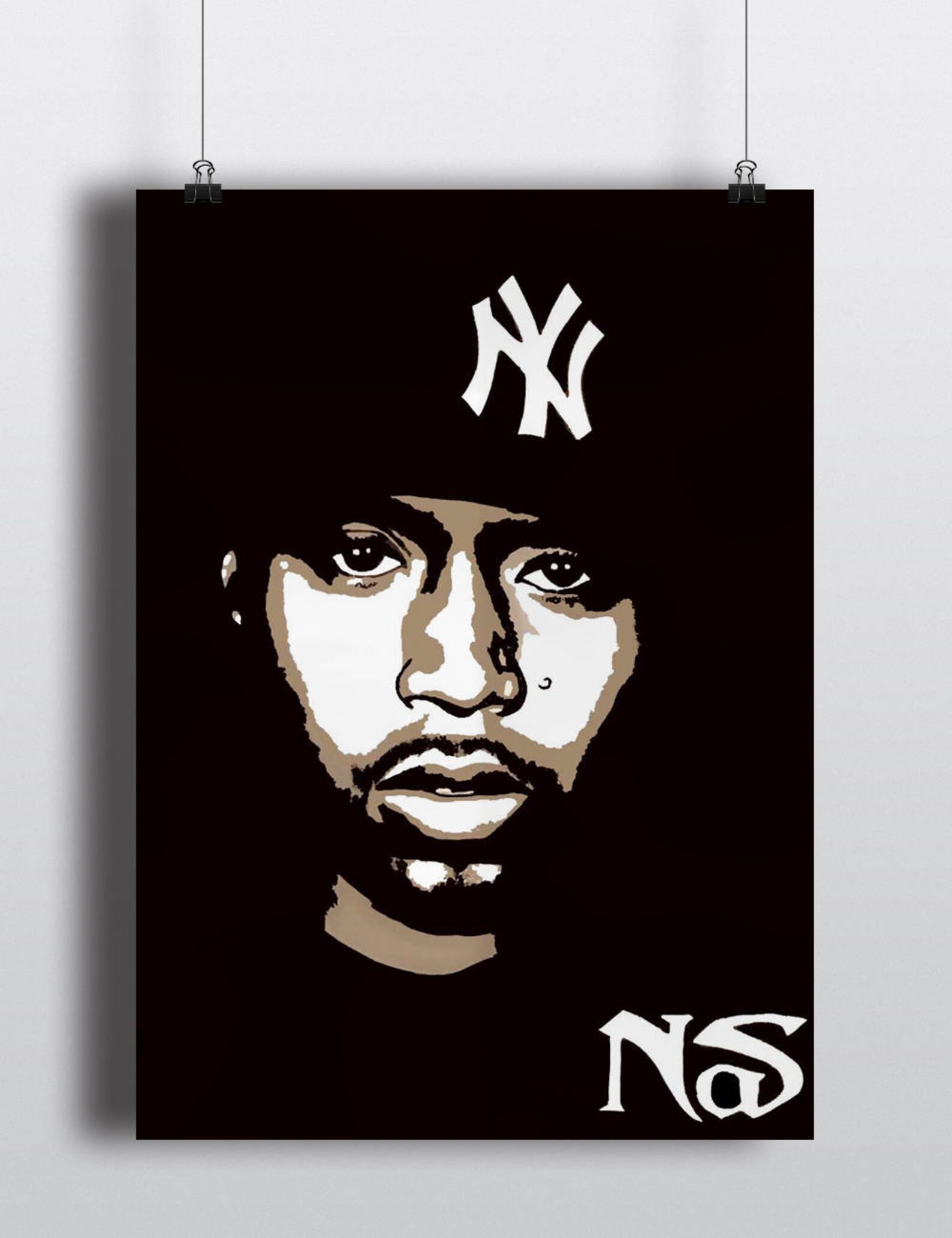 Nas Poster / Nas Print / Stencil Art / Hip-hop / Music Poster | Etsy