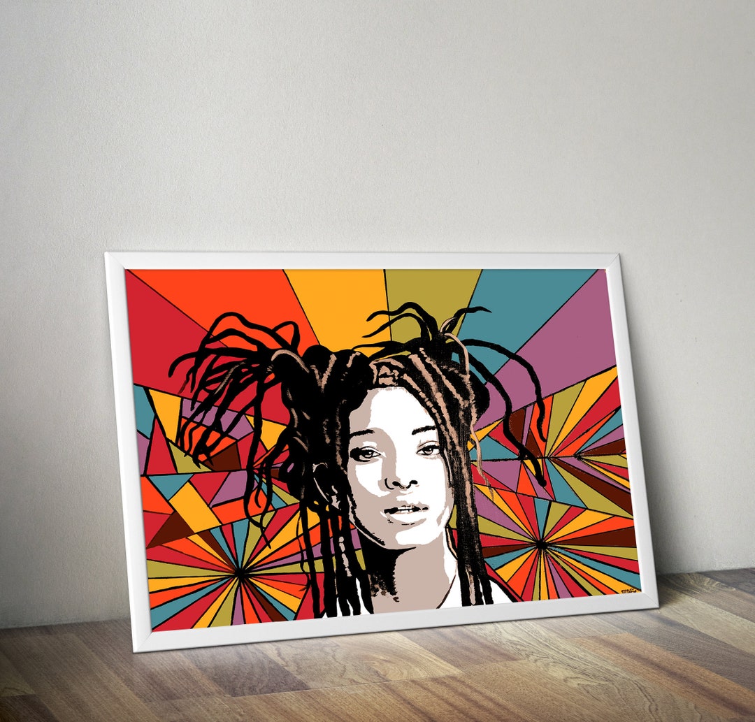 Willow Smith Poster / Willow Smith Print / Stencil Art / Music Poster ...