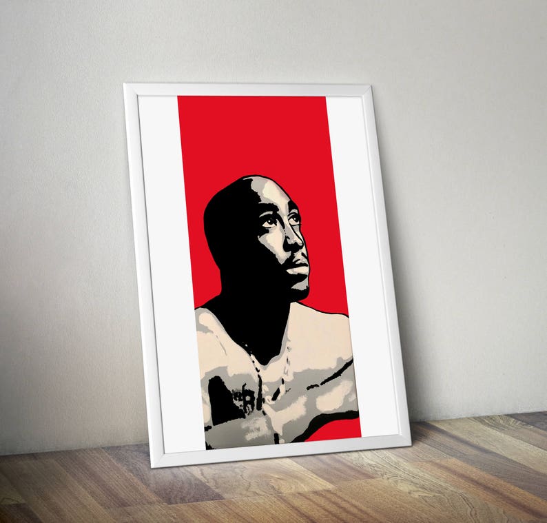 Tupac Poster / Tupac Print / Stencil Art / Tupac / Music | Etsy