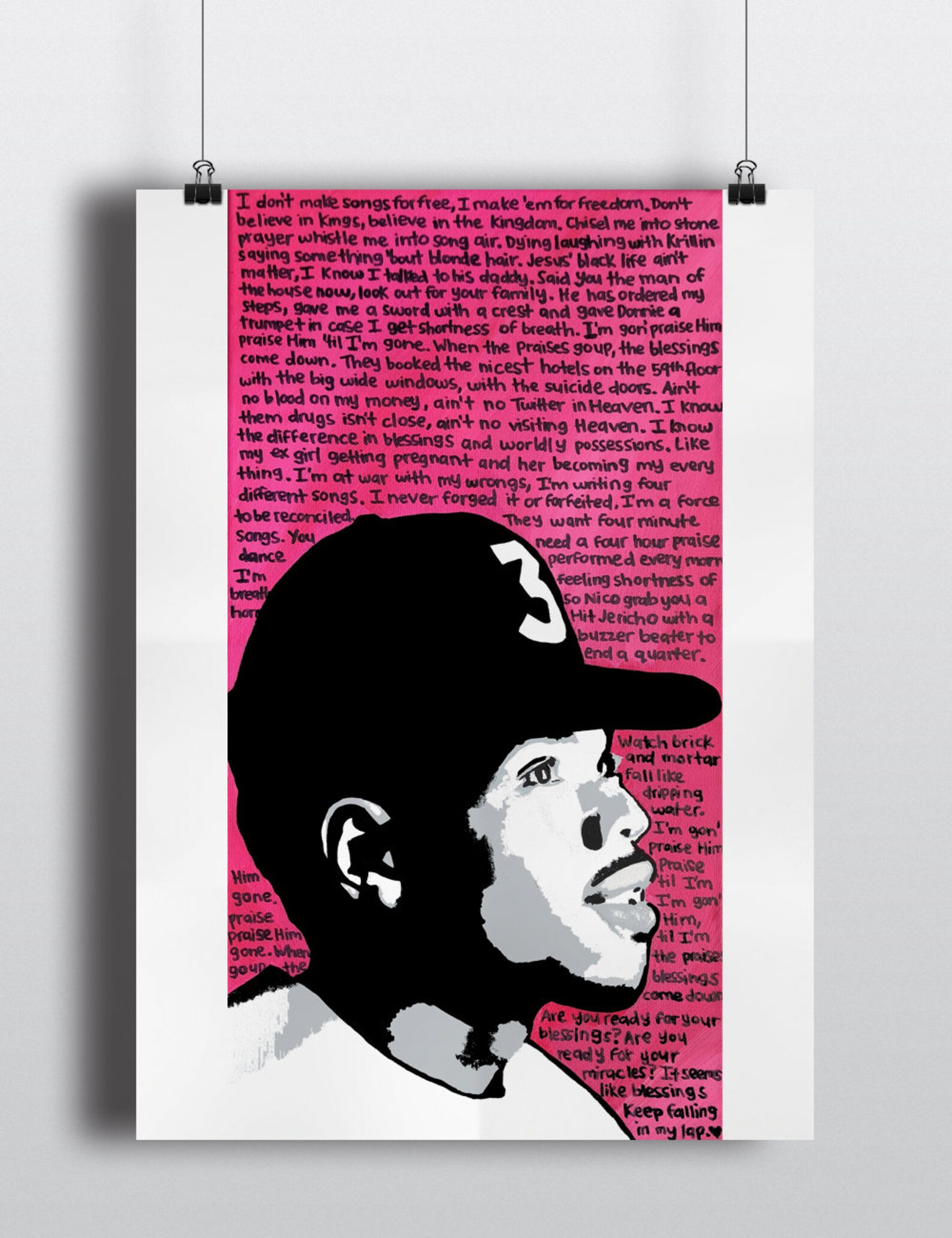 Chance The Rapper Poster / Chance The Rapper Print / Stencil | Etsy