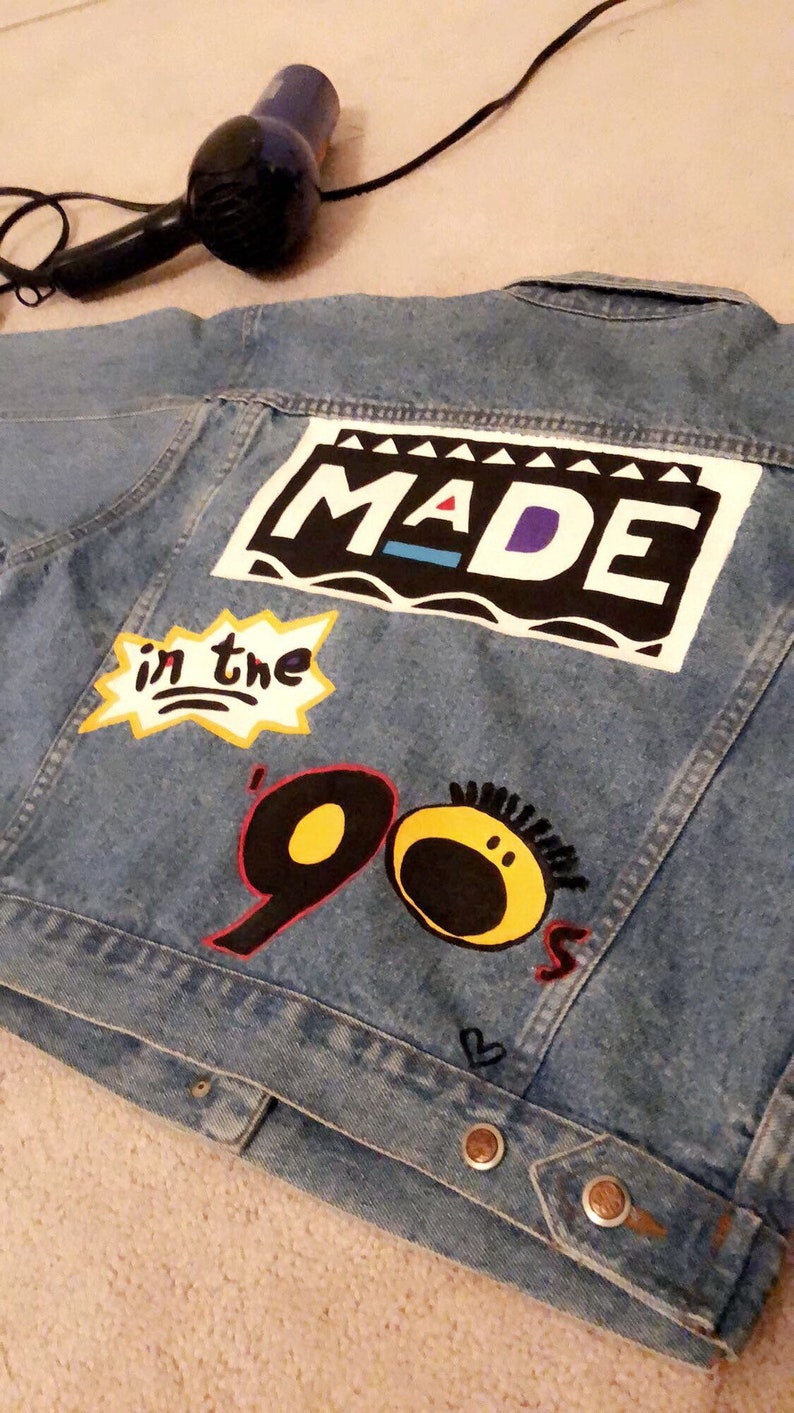 Custom Hand Painted Denim Jacket / Pop Art / Black Girl Magic - Etsy