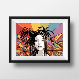 Willow Smith Poster / Willow Smith Print / Stencil Art / Music Poster ...