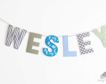 Fabric Name Banner - Etsy