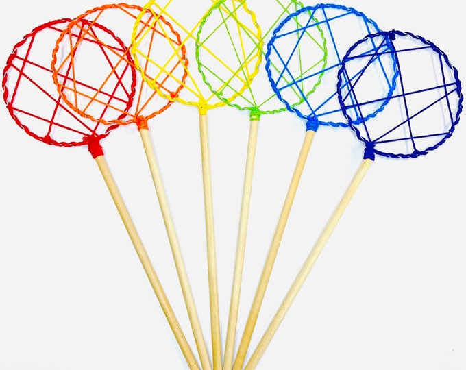 Lollipop Cluster Wire Bubble Wand Value Pack 6 Wands for the Price of 5 ...