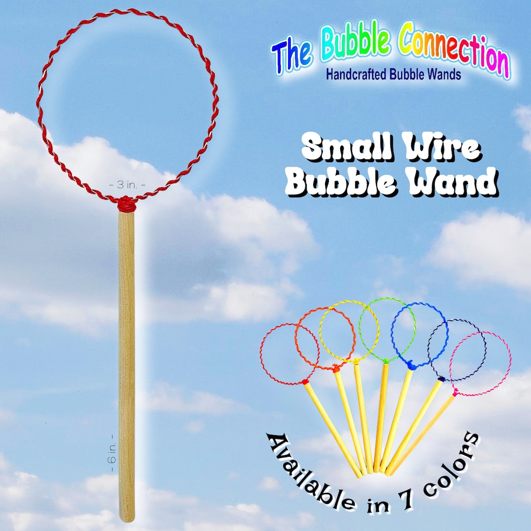 Small Wire Bubble Wands. Butterfly, Circle, Heart and Star Shaped ...