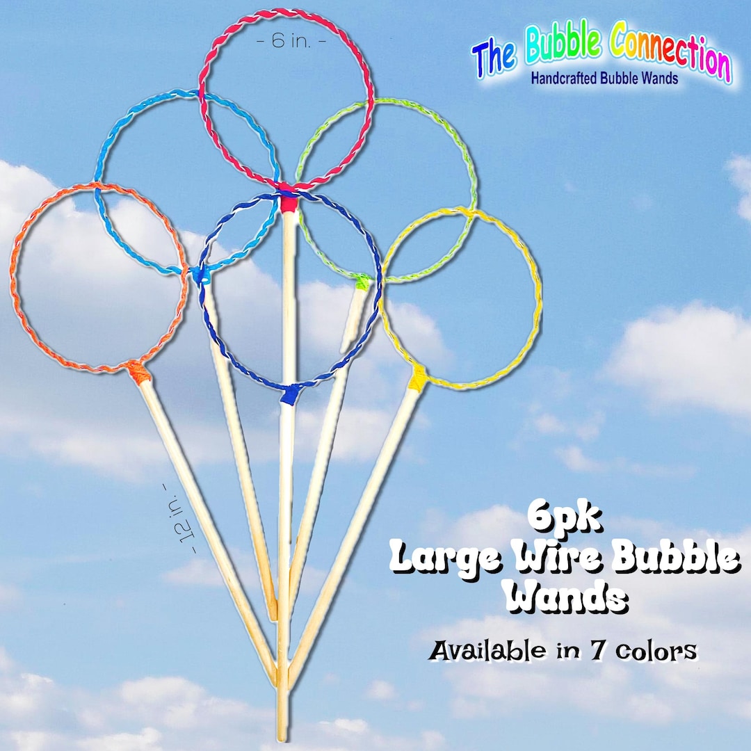 6pk Large Wire Bubble Wands - Etsy