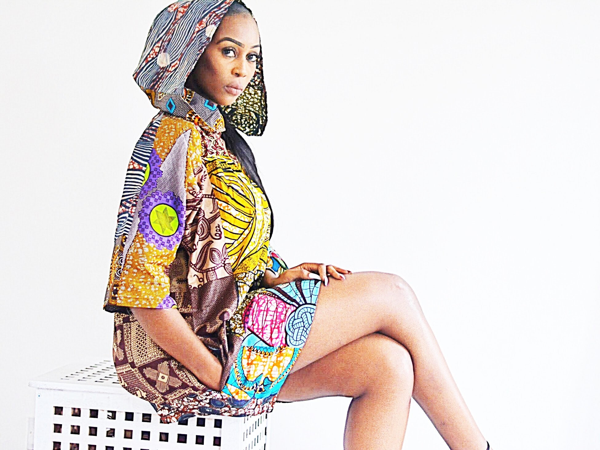 Loose Cotton Red Top, African Print, Unisex Blouse, Adire Hoody, Summer ...