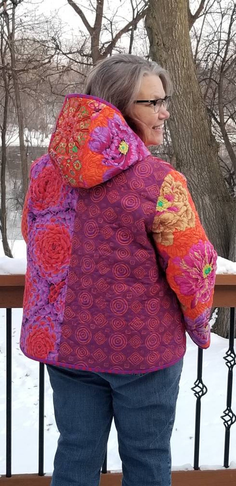 Machine Quilted Hooded or Collar Jacket Made to Order. You Pick 8 ...