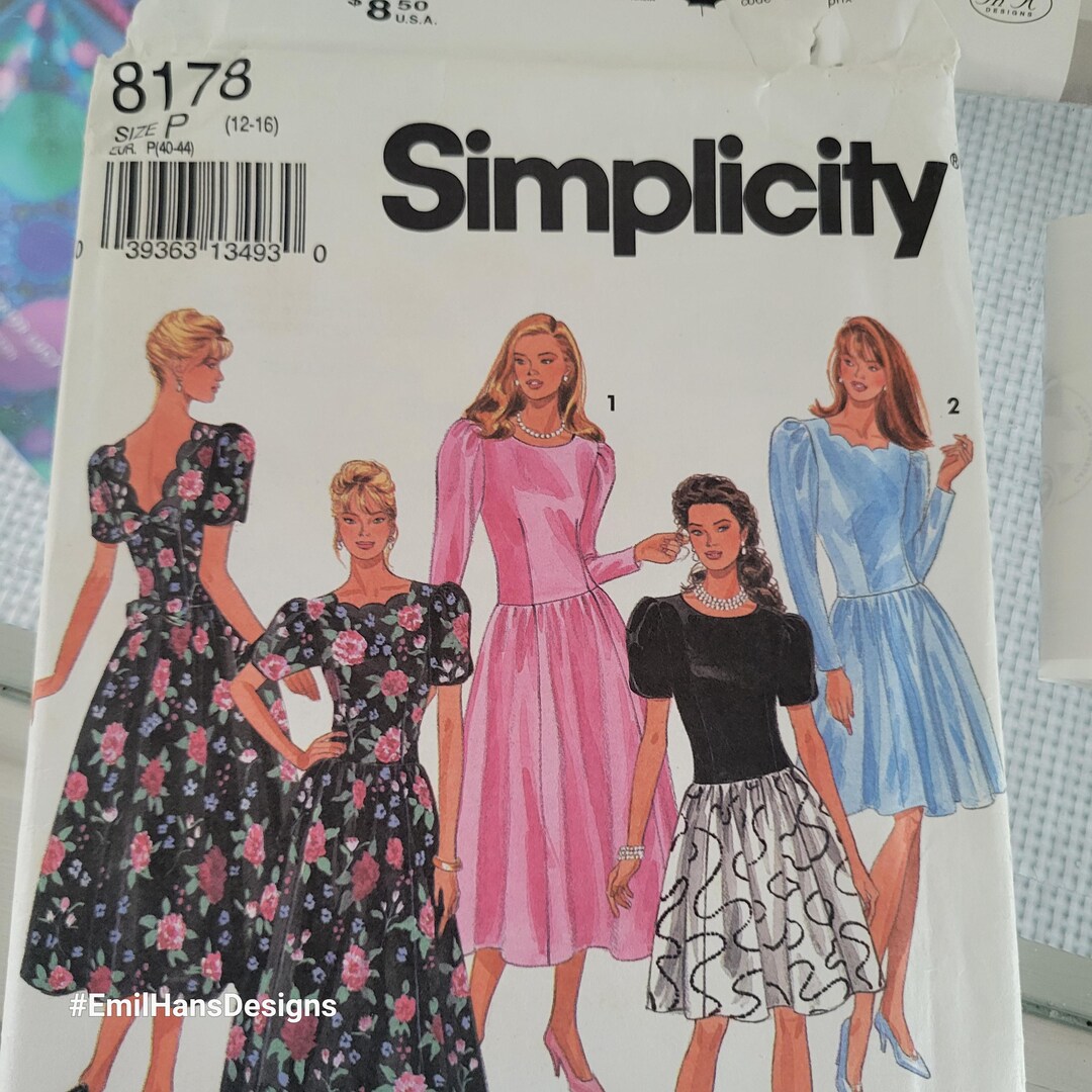 Uncut Simplicity Retro Sewing Pattern 8178 - Etsy