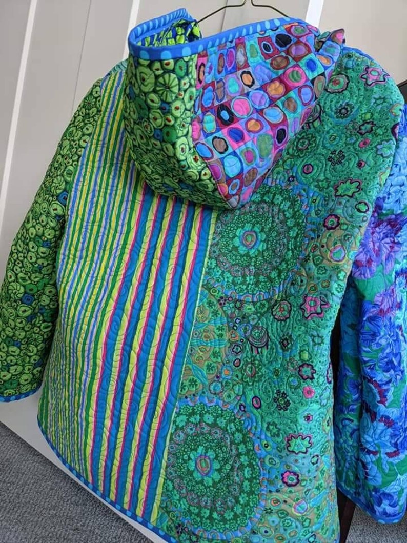 Machine Quilted Hooded or Collar Jacket Made to Order. You Pick 8 ...