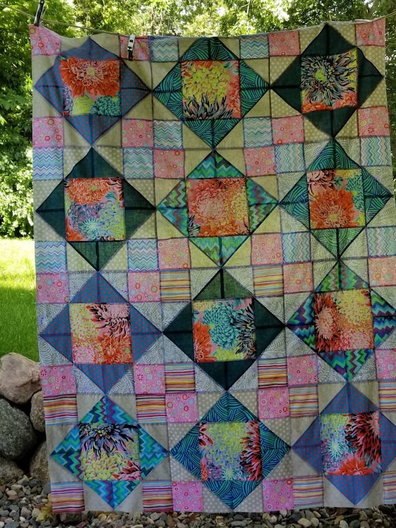 Unfinished Quilt Top All Kaffe Fassett Collective Fabrics | Etsy