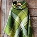 Green Lambswool Poncho Cape Ladies Poncho Green/white Pure Wool Blanket ...