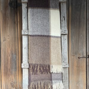 Brown Wool Throw Blankets Lambswool Throw Blanket With Fringes, Brown ...