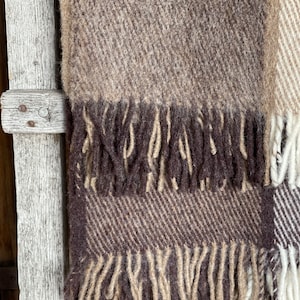 Brown Wool Throw Blankets Lambswool Throw Blanket With Fringes, Brown ...
