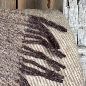 Brown Wool Throw Blankets Lambswool Throw Blanket With Fringes, Brown ...