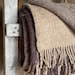 Brown Wool Throw Blankets Lambswool Throw Blanket With Fringes, Brown ...