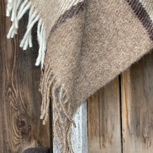 Brown Wool Throw Blankets Lambswool Throw Blanket With Fringes, Brown ...