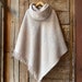 Beige Wool Blanket Poncho Cape With Hood Light Beige Hooded Poncho Cape ...