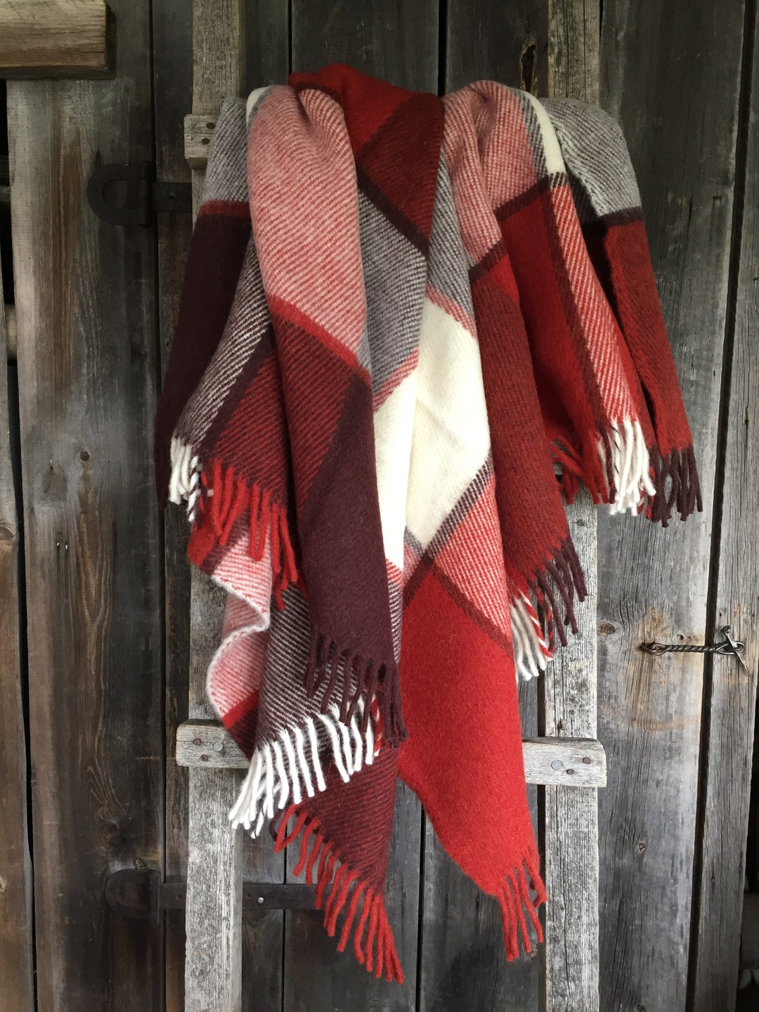 Brown Wool Throw Blankets Lambswool Throw Blanket With Fringes, Brown ...