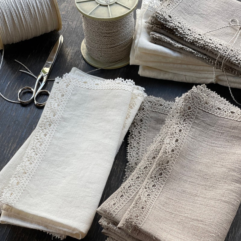 Vintage off White Napkins - Etsy