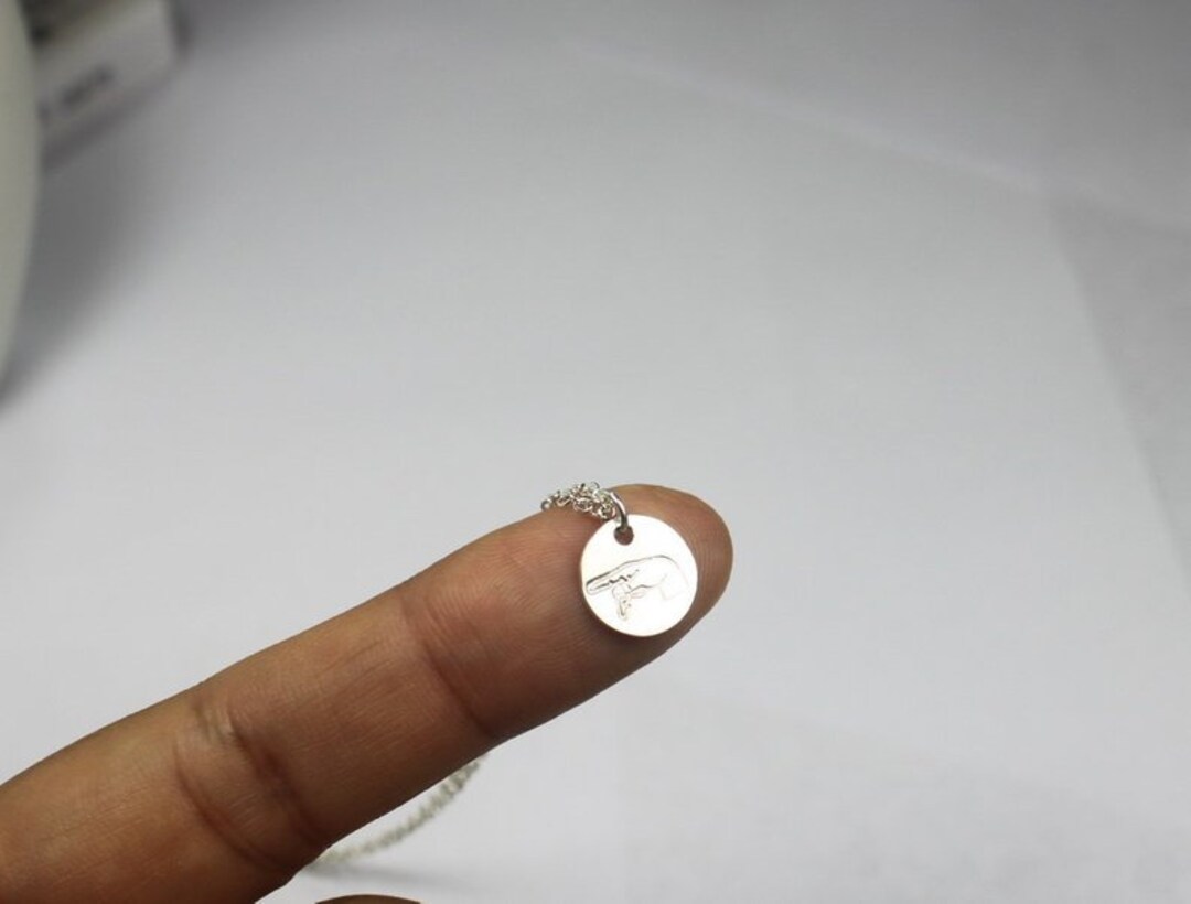 Sign Language Jewelry Personalized Initial Necklace Rose Gold Engraved ...