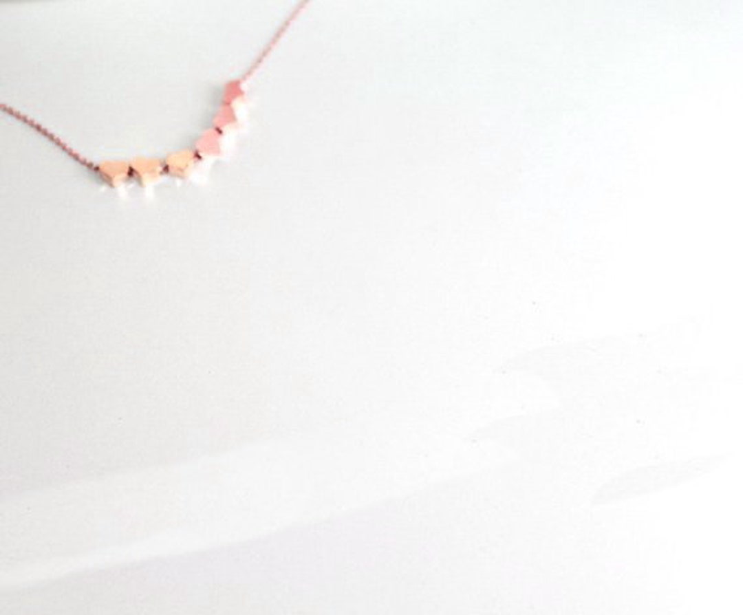 Rose Gold Mini Hearts Bracelet pink Heart Braceletheart - Etsy