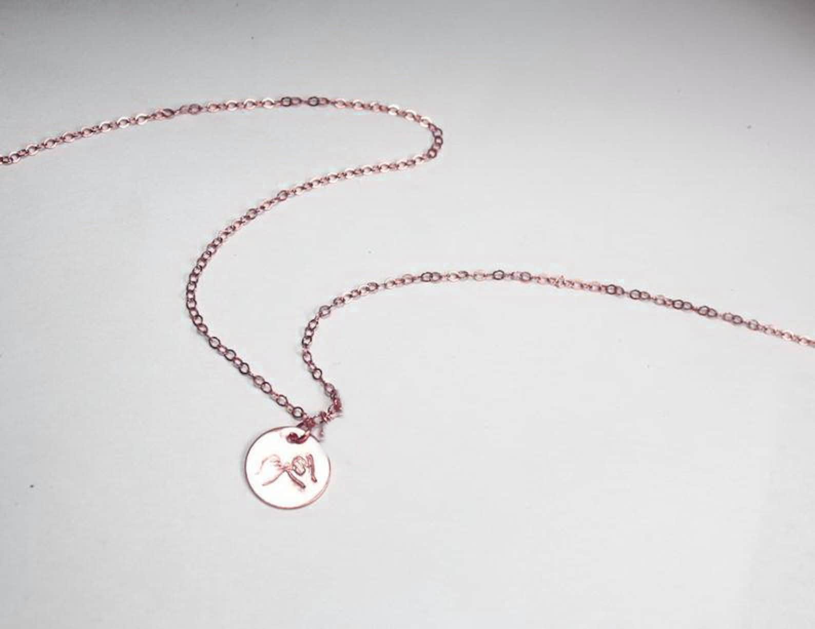 Sign Language Jewelry Personalized Initial Necklace Rose Gold Engraved ...