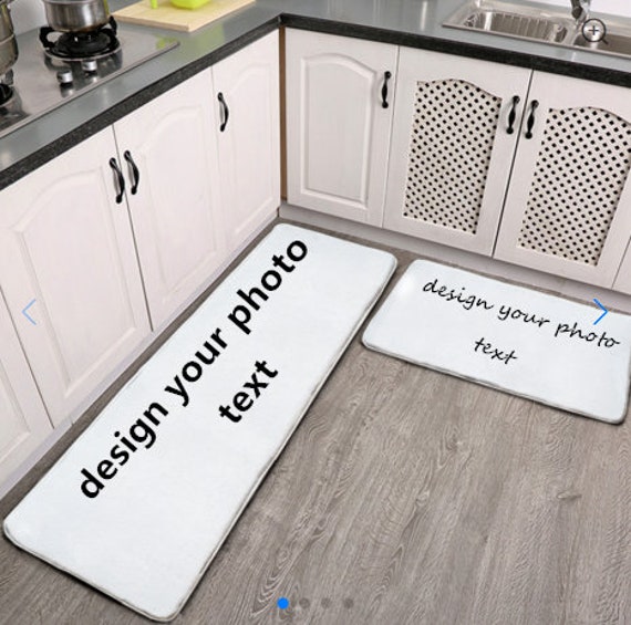 Personalized Printed Kitchen Mat,Custom Photo Kitchen Mat Rug,2pcs Set ...