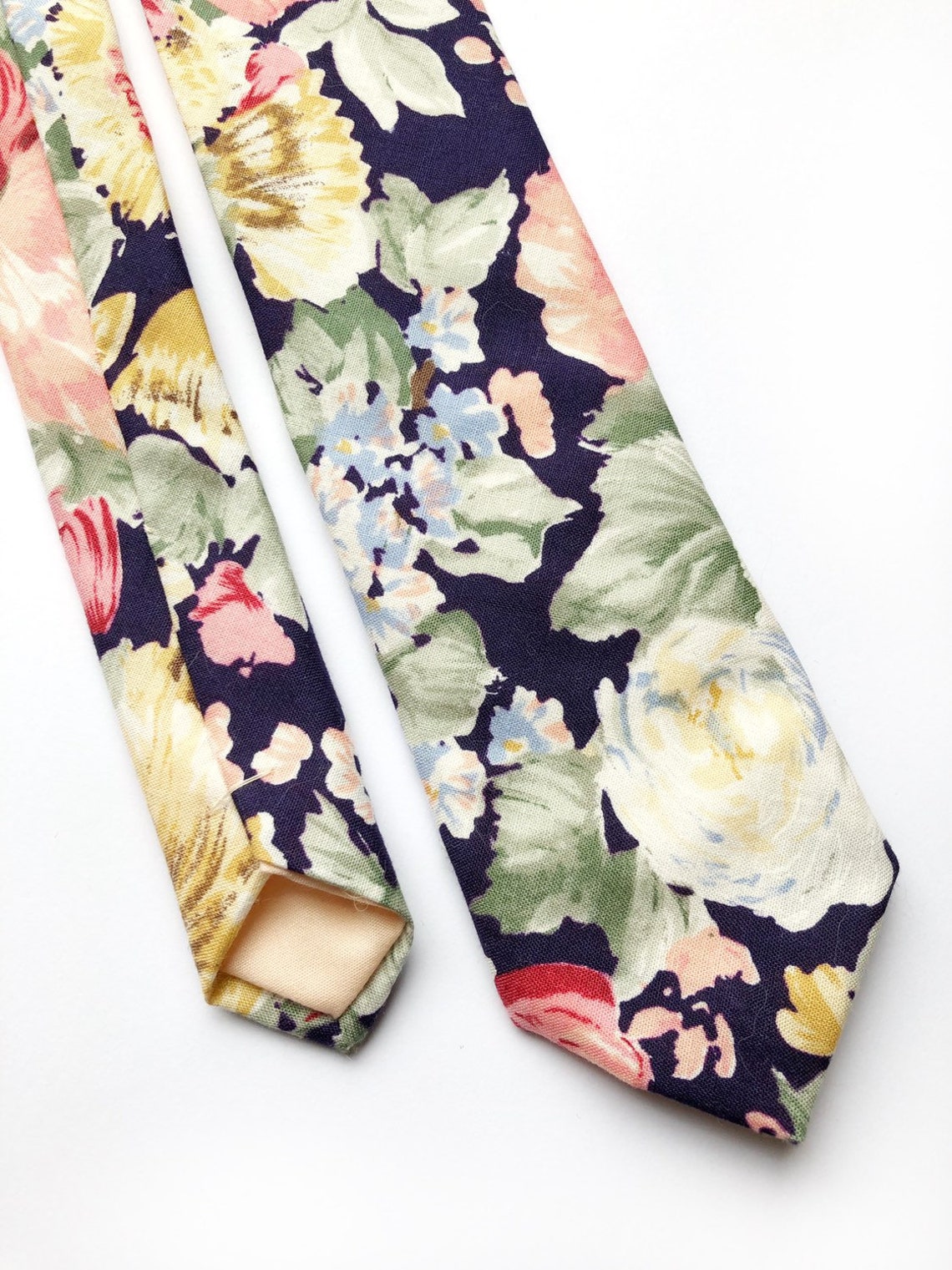 Mens Floral Tie Rose Print Tie Mens Wedding Tie Pink Floral - Etsy