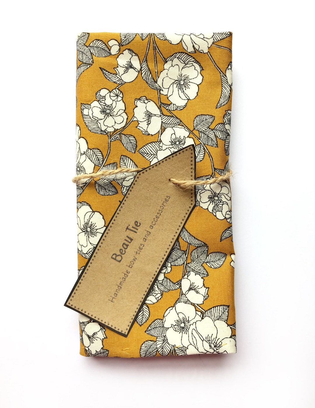 Mens Pocket Square in Golden Mustard Floral Cotton, Mustard Yellow ...