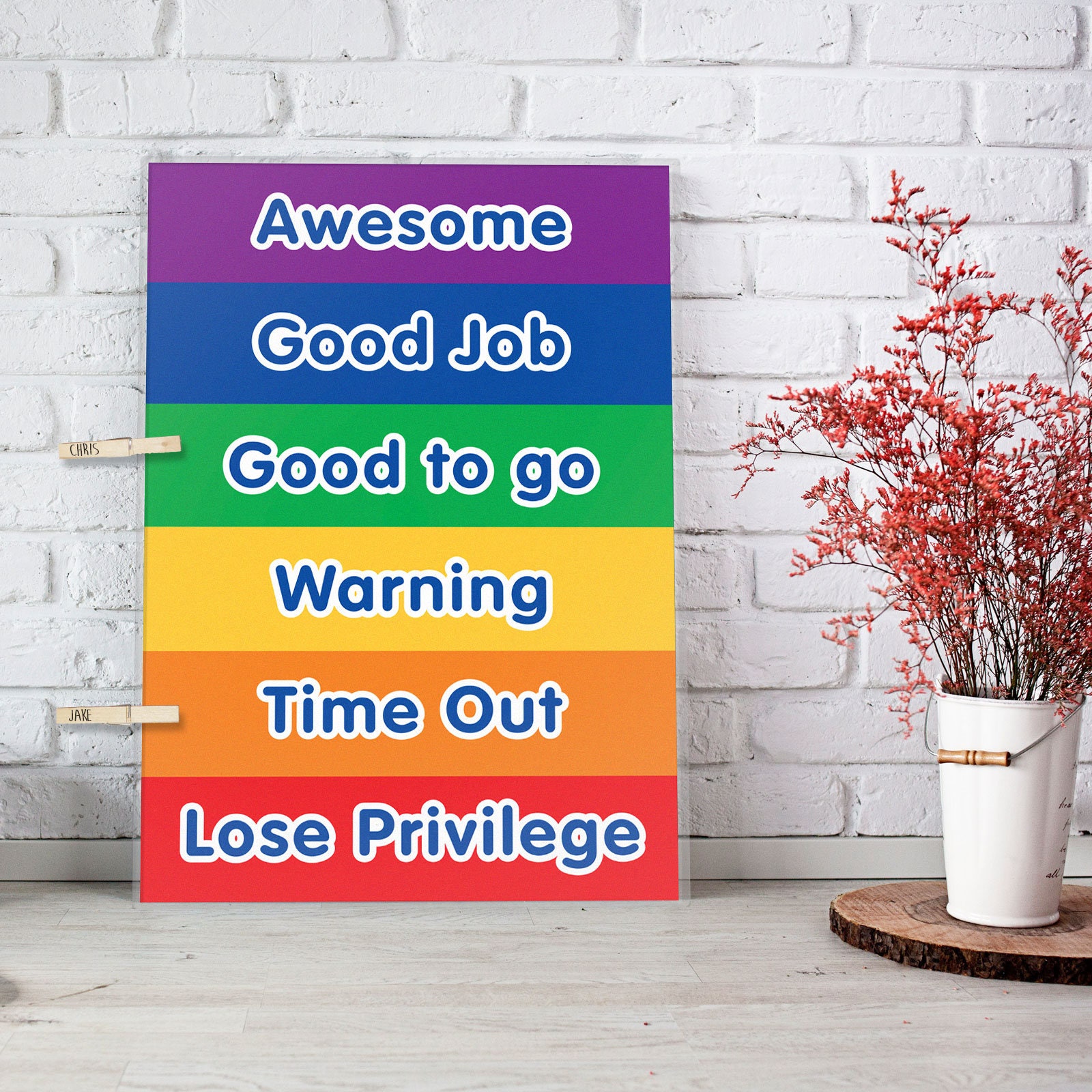 Colour Behaviour Chart/warning Chart - Children–toddlers–sen–autism ...