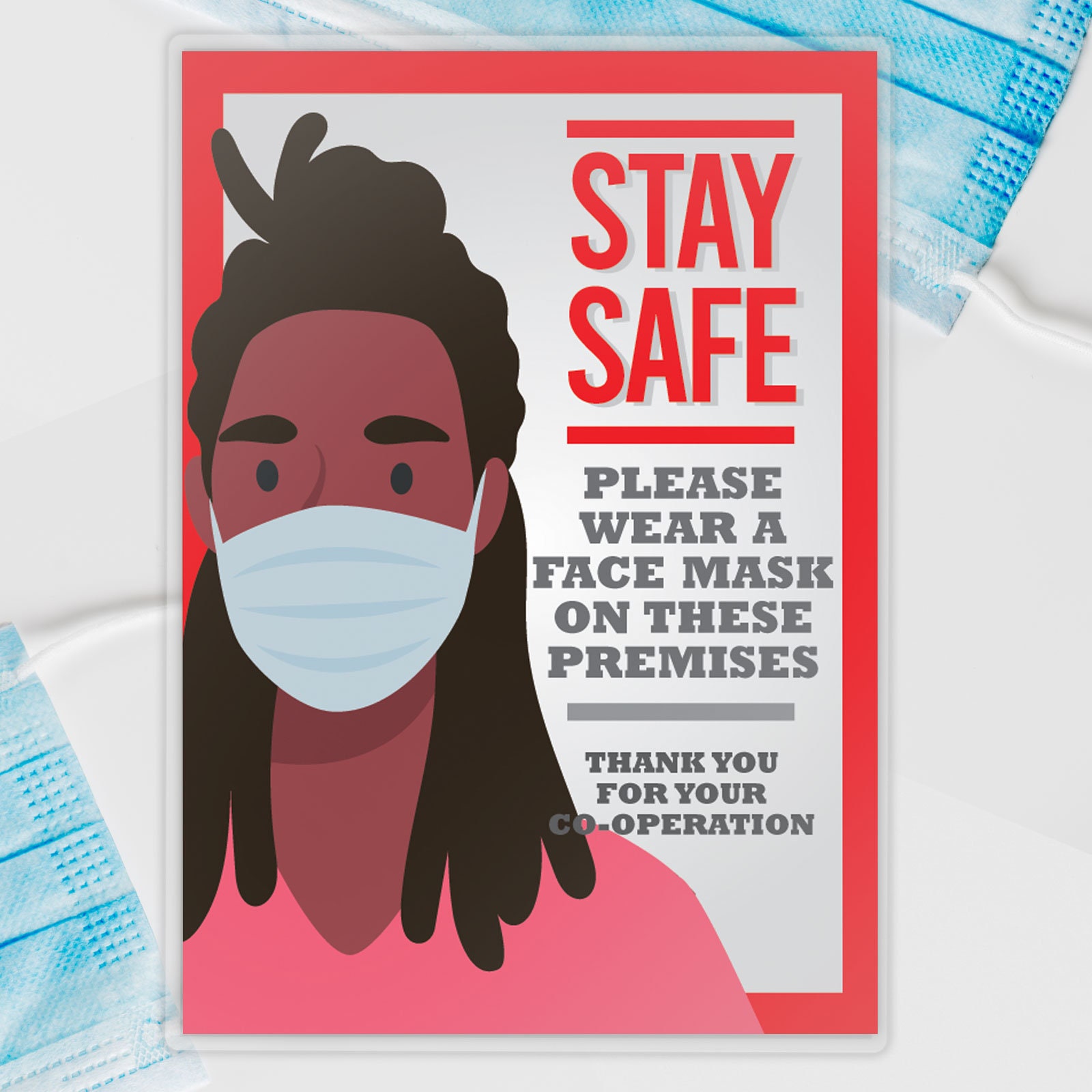 A4 Stay Safe and Wear a Mask on These Premises Sign Notice WAM10 - Etsy