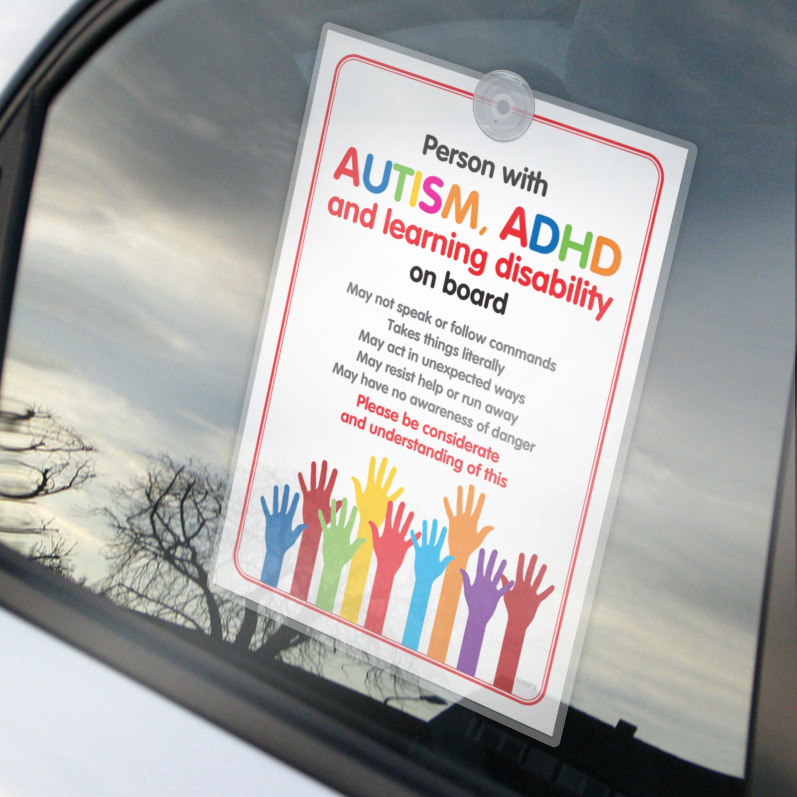 Autism Car Sign Awareness Sign for Emergency Services - Etsy