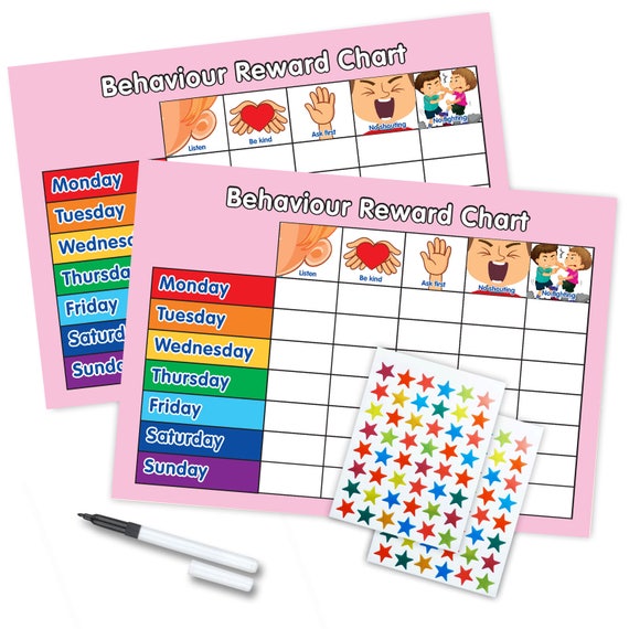 Re-usable Behaviour Reward Chart including FREE Stickers and | Etsy
