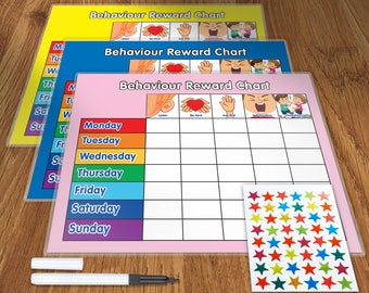 Re-usable Morning Reward Chart (including FREE Stickers and Pen) - Pack ...