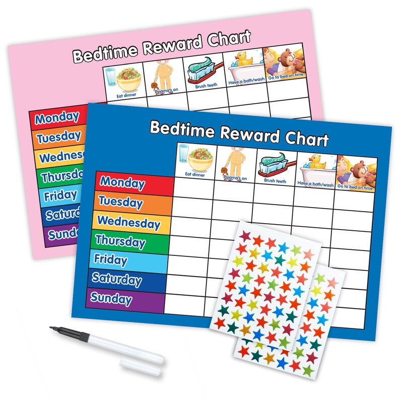 Re-usable Bedtime Reward Chart including FREE Stickers and - Etsy UK