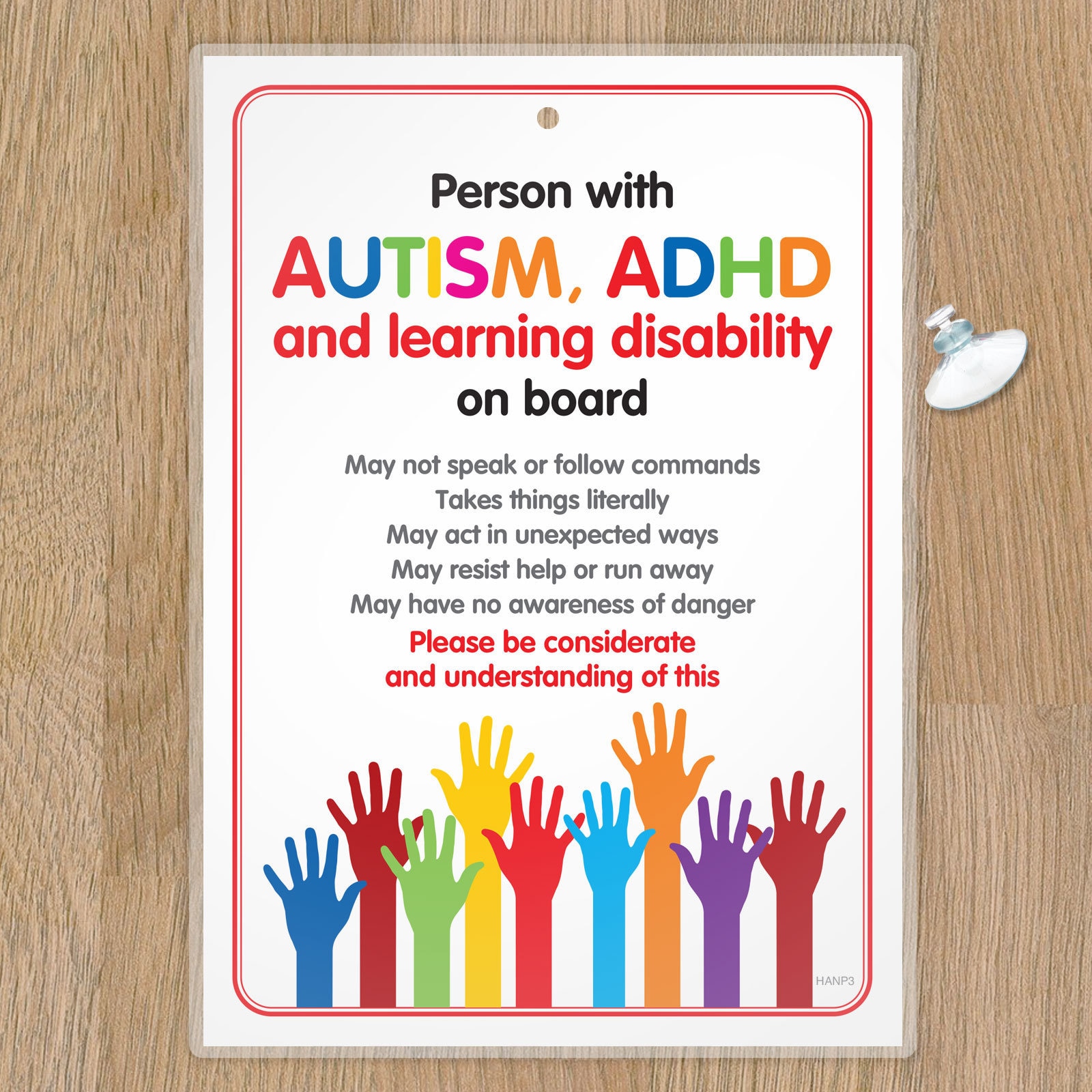 Autism Car Sign Awareness Sign for Emergency Services - Etsy