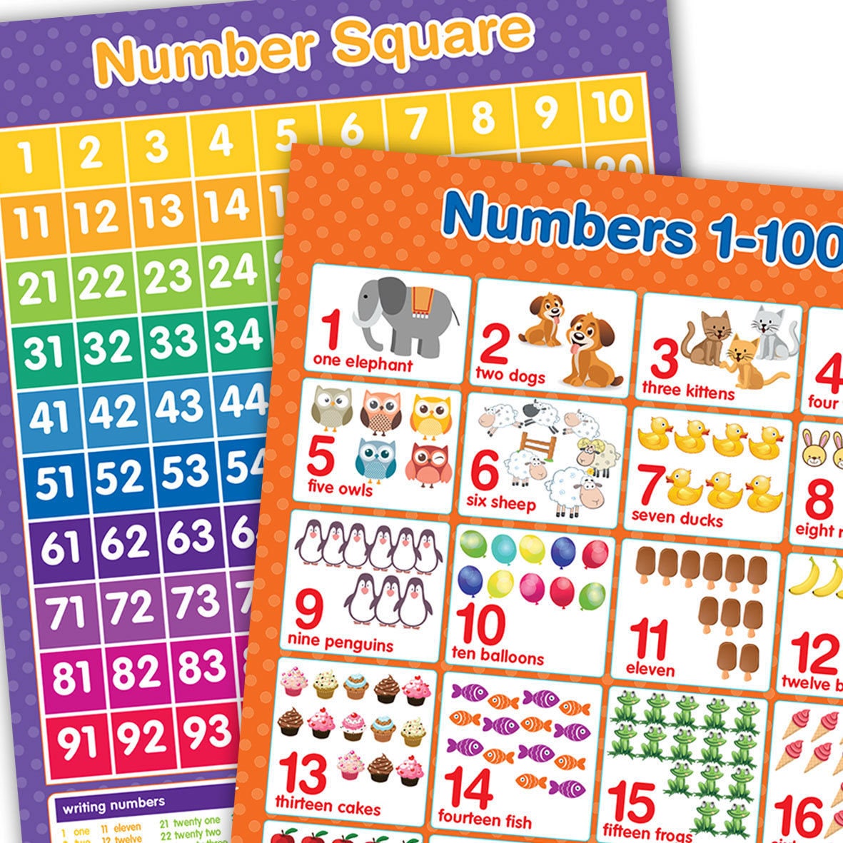 Numbers 1-100 & Number Square Wall Chart A3 Poster Maths - Etsy Australia