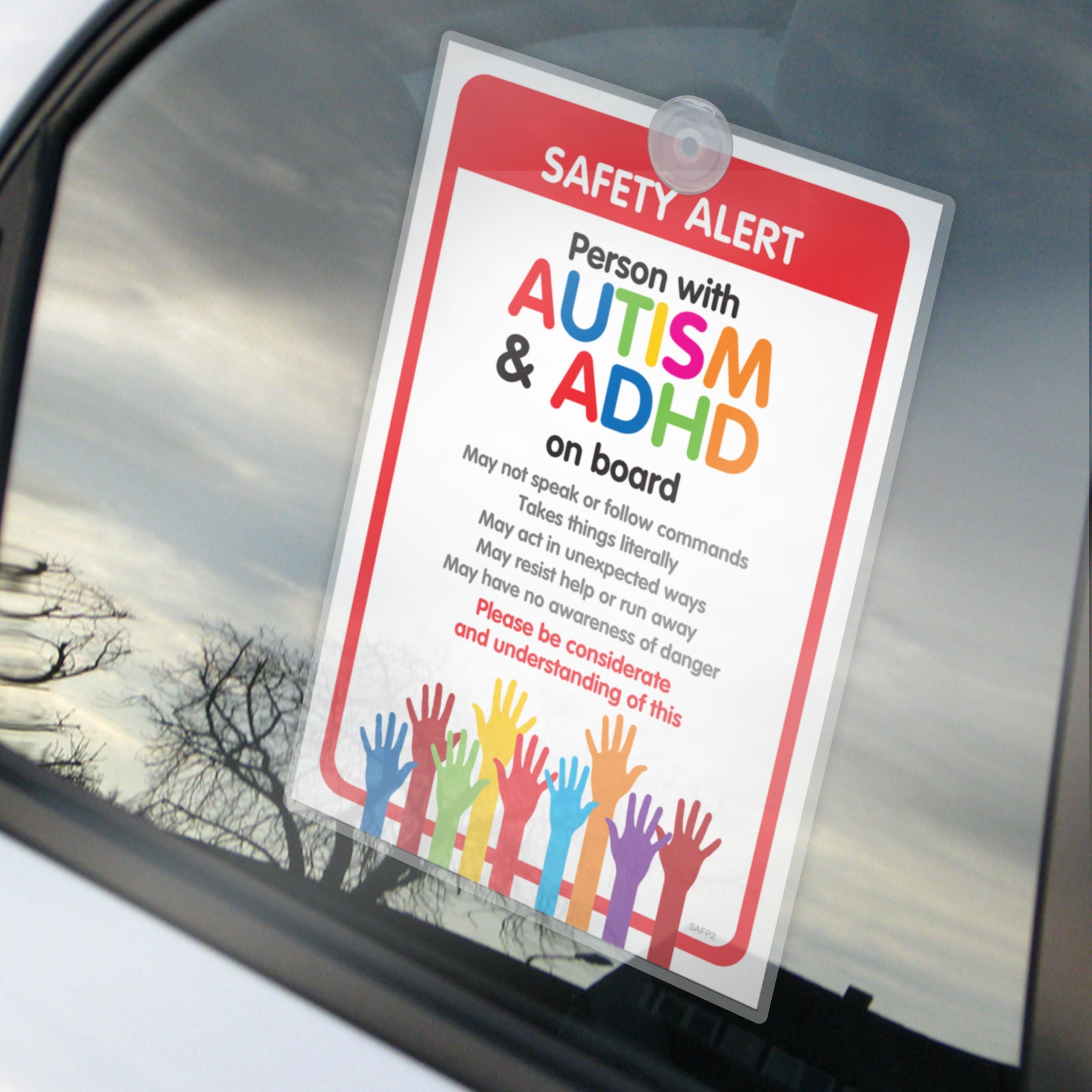Autism Car Sign Awareness Sign for Emergency Services SAFP2 - Etsy