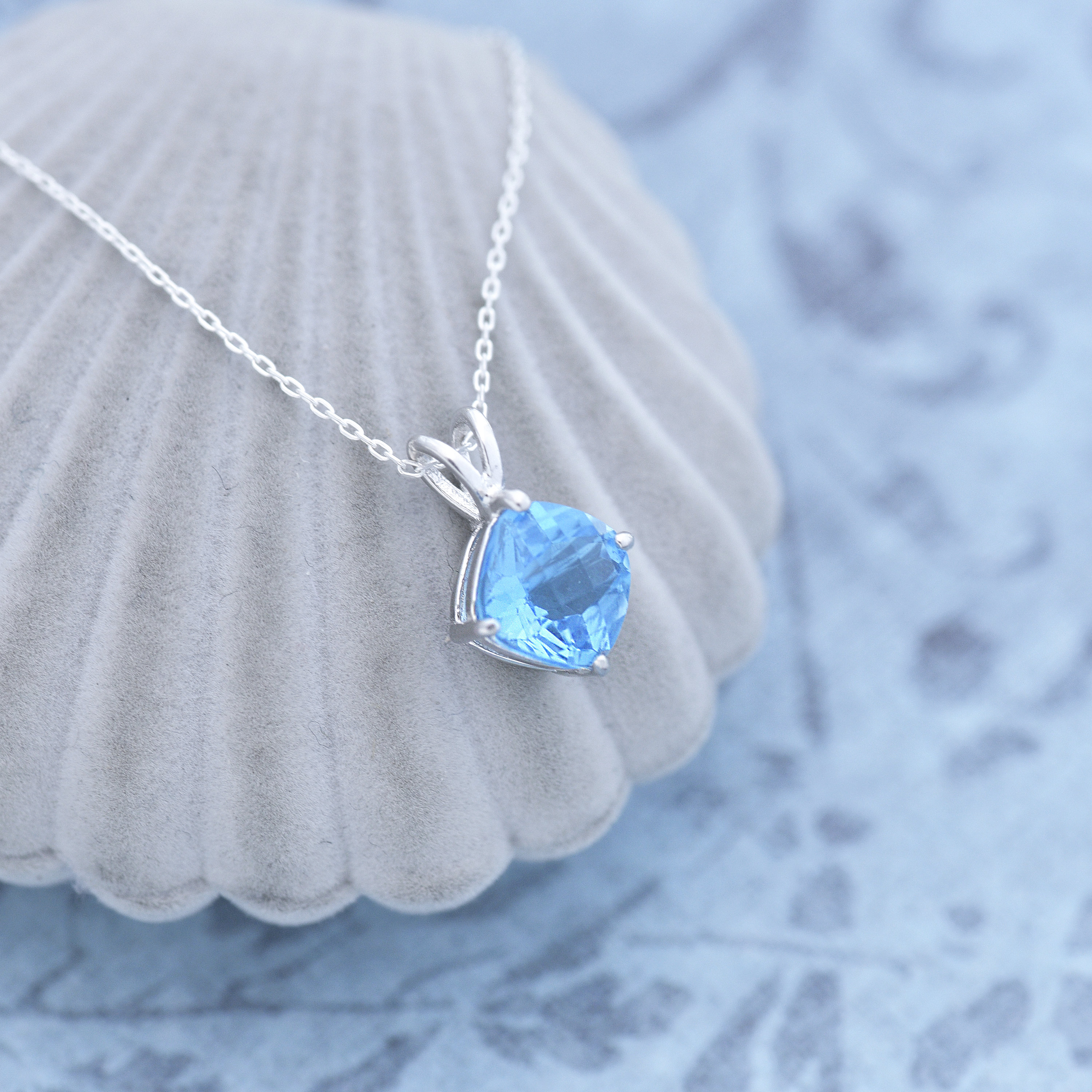 Sterling Silver Topaz Pendant Solitaire Topaz December - Etsy UK